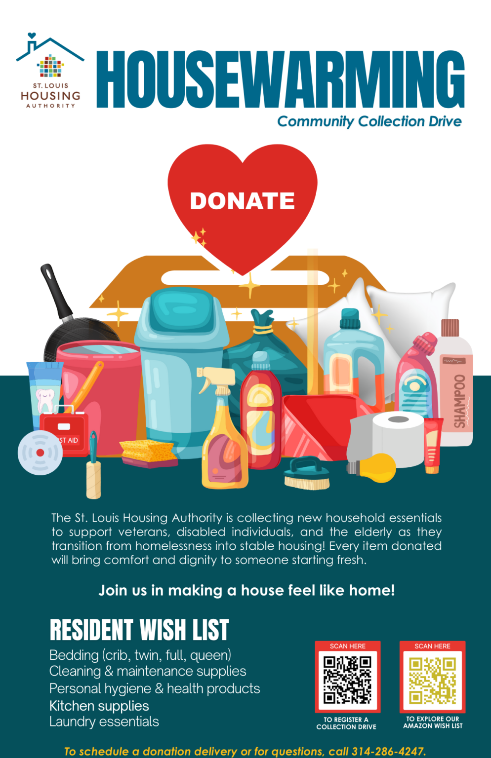 Housewarming Community Collection Drive | St. Louis Housing Authority